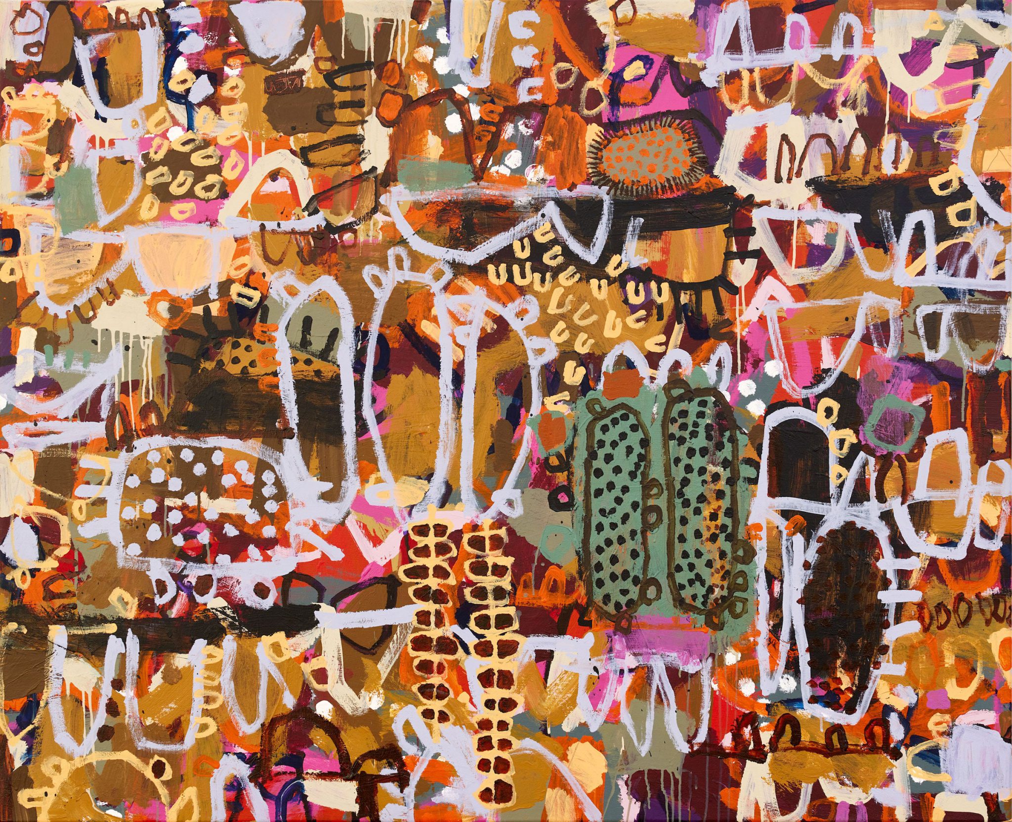 Naomi Hobson A Windy Night on the Coast 2020 synthetic polymer paint on ...